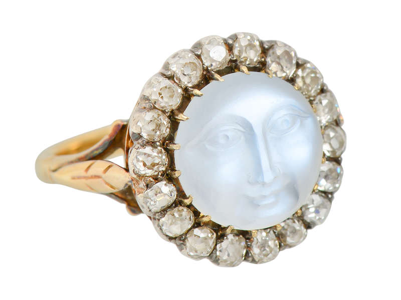 victorian moon ring