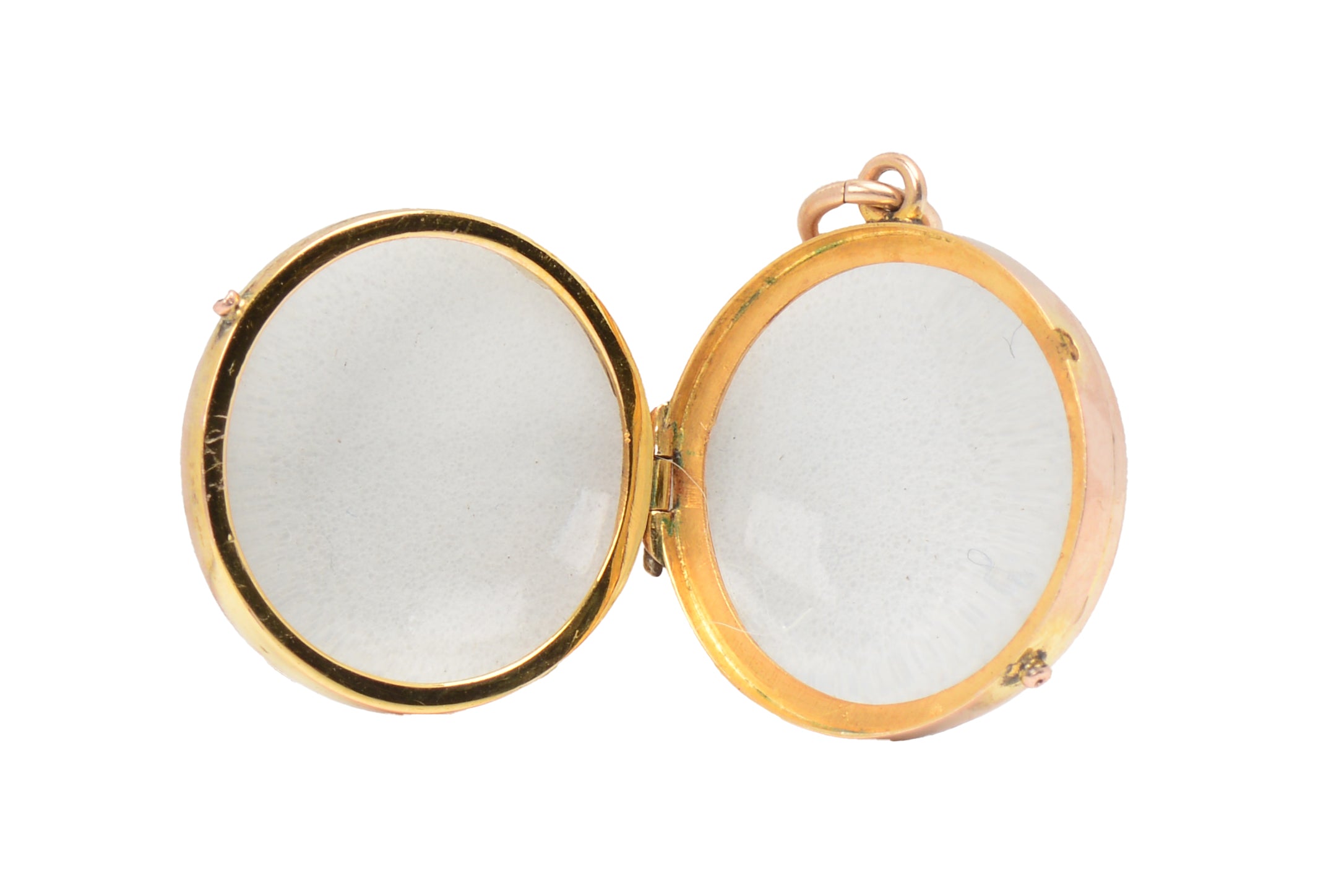 Finders Keepers - Gold Double Sided Glass Locket – The Three Graces