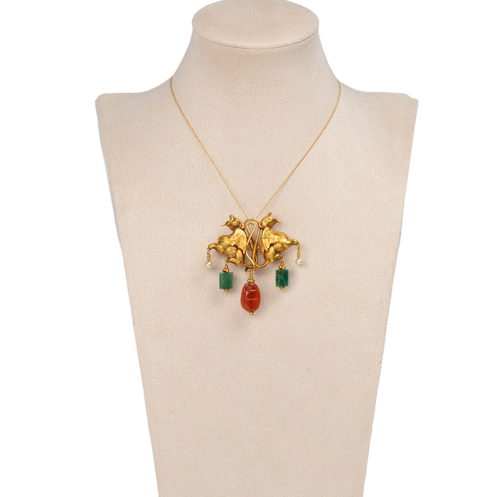 Singular Ernesto Pierret Victorian Chimera Scarab Gold Brooch – The ...