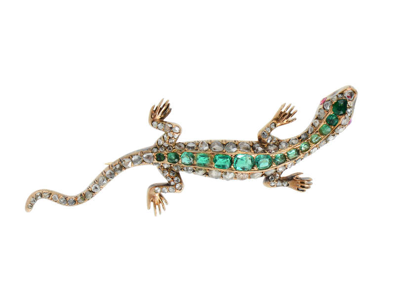 Lizard Diamond Necklace